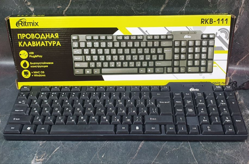 Купить Устройства ввода Клавиатура Ritmix RKB-111 Б/У за 399 руб. — состояние 9/10